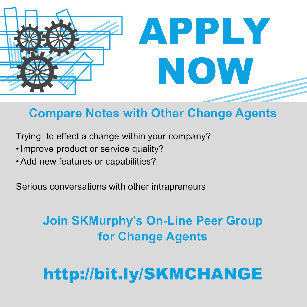 On-Line Mastermind Group for Intrapreneurs and Change Agents